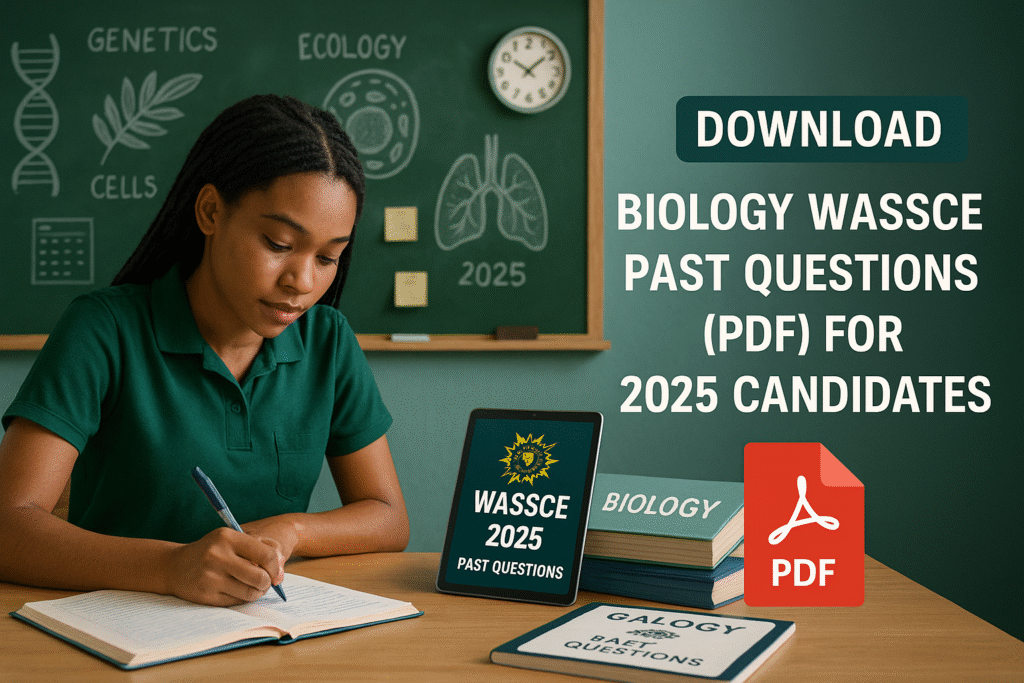 Download Biology WASSCE Past Question (PDF) For 2025 Candidates